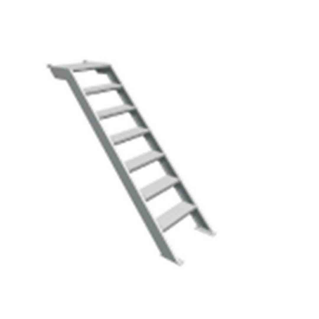 Utvendig trapp 1500 Aluminium haki.no