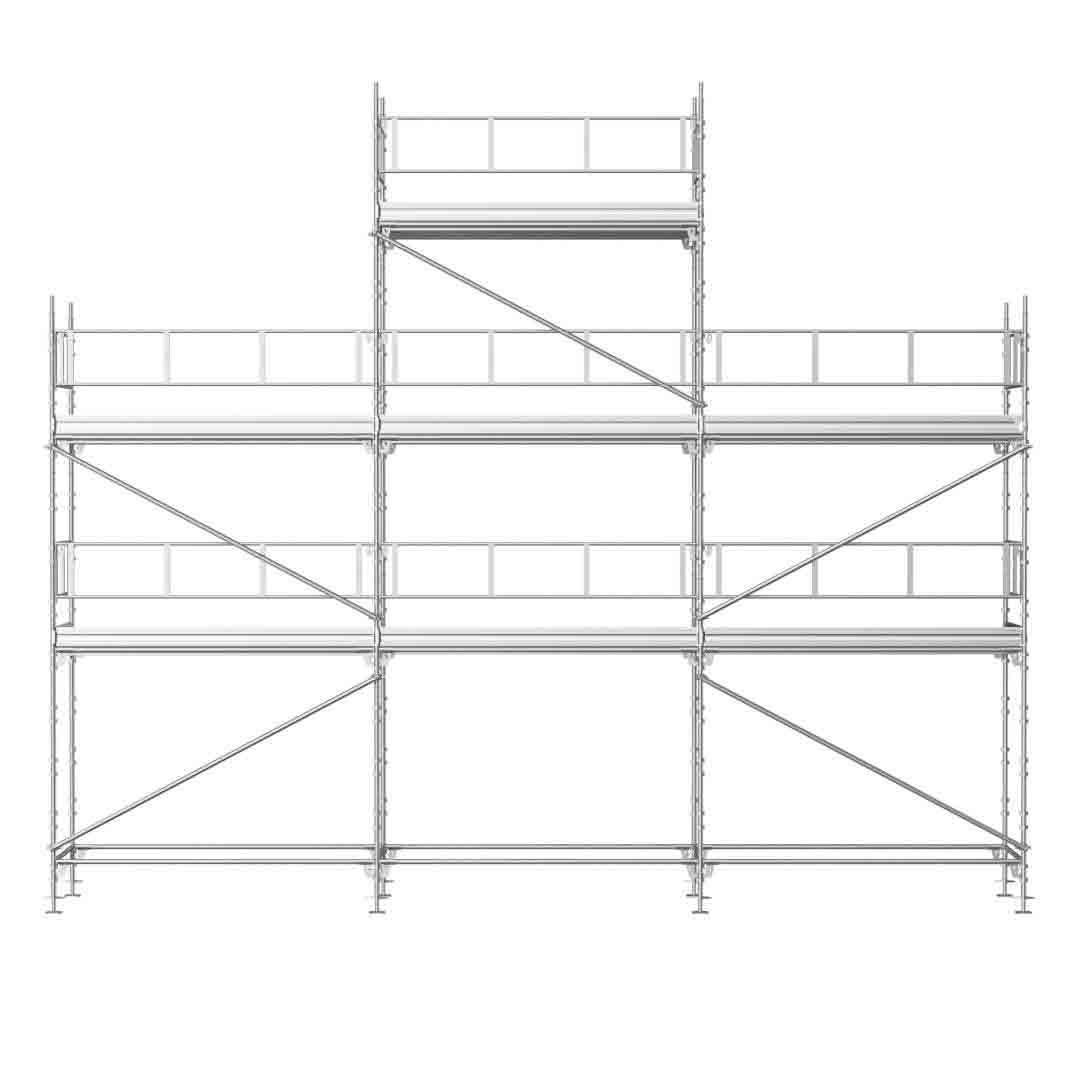 Universal stillas 9x6/8m stål haki.no