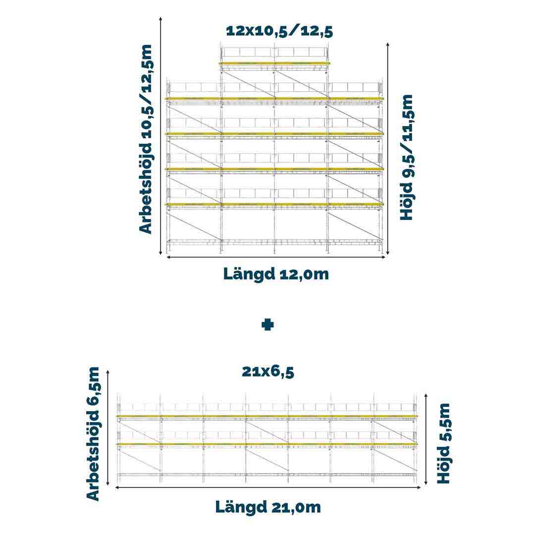 Universal stillas 1250 ALU uten innplanking haki.no